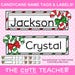 Candy Cane Name Tags - Christmas Printable Desk Plates & Winter Door ...