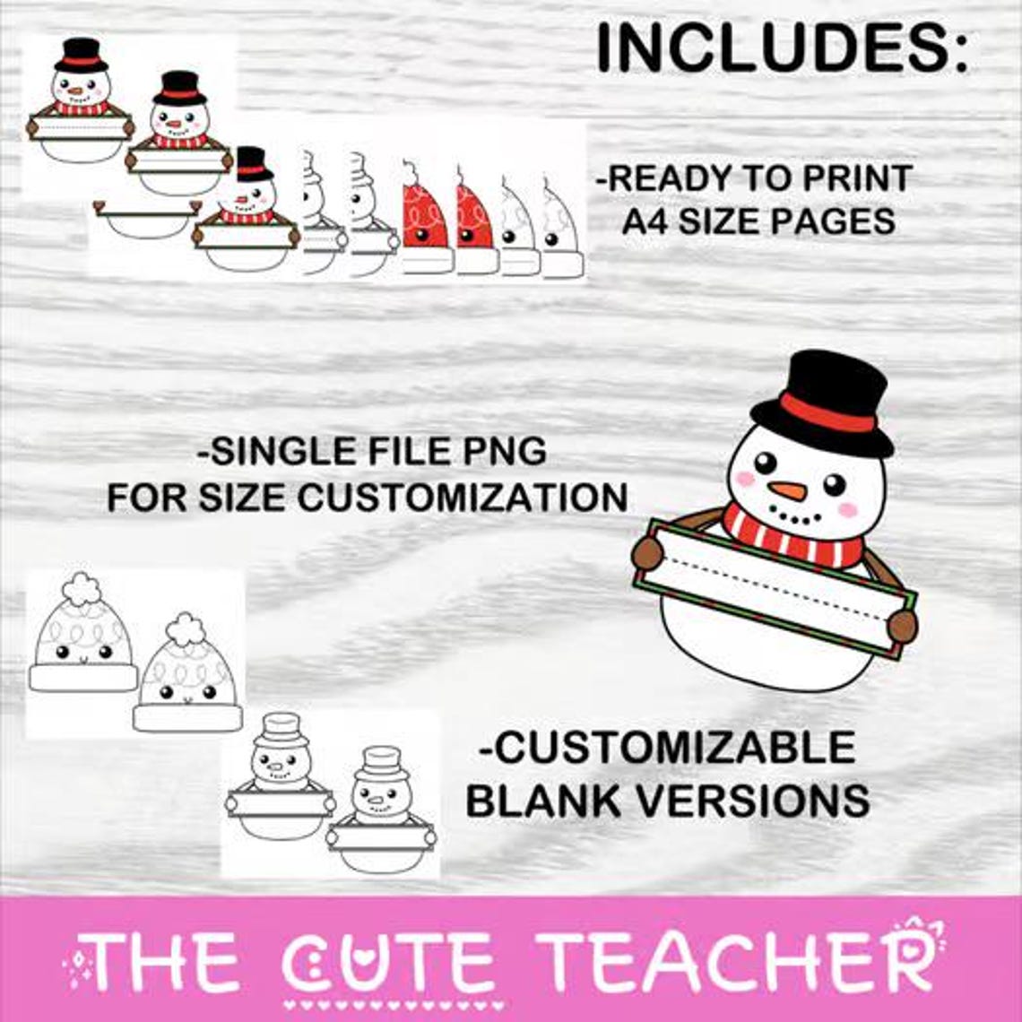 Snowman Name Tags - Christmas Hat - Winter Theme Cubby & Bulletin Board ...