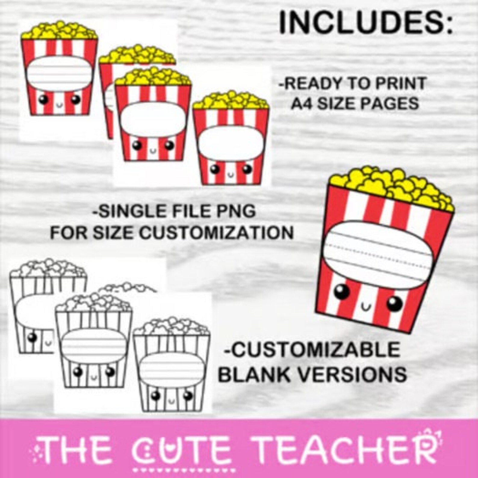 Popcorn Name Tags & Labels Movie Carnival Theme Bulletin Board ...