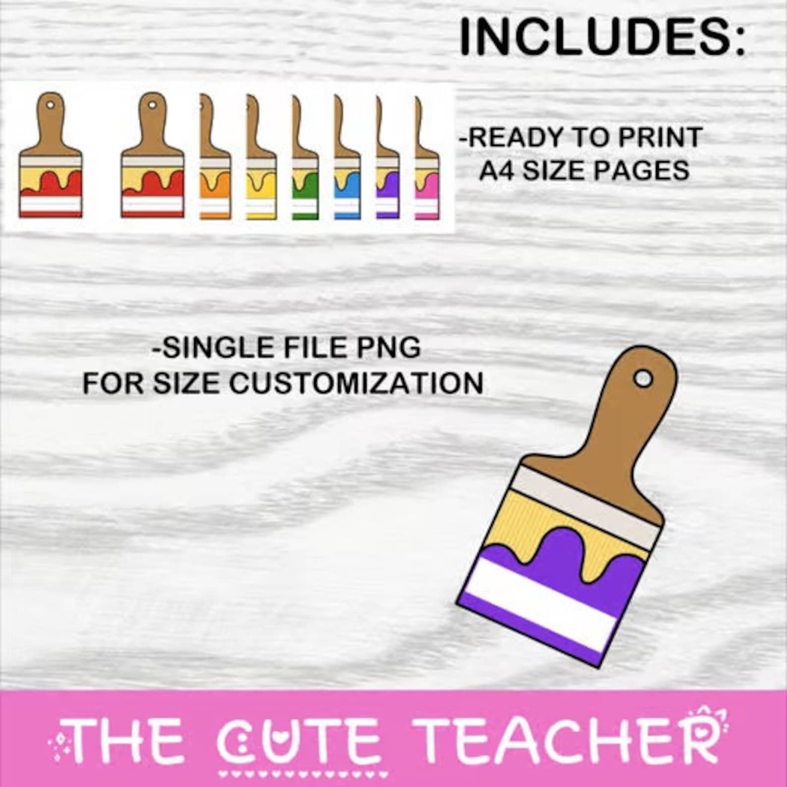 Paintbrush Name Tags - Art Class Paint Door Display or Classroom ...