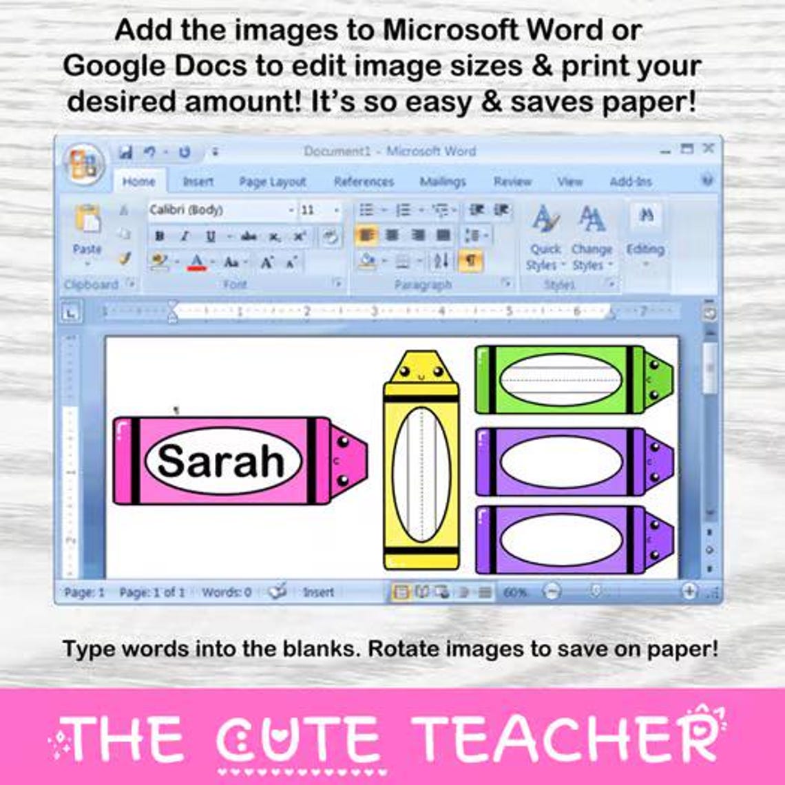 Crayon Classroom Cubby Tags - Editable Printable Name Display for ...