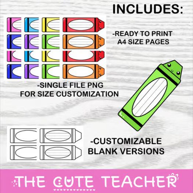Crayon Classroom Cubby Tags - Editable Printable Name Display for ...