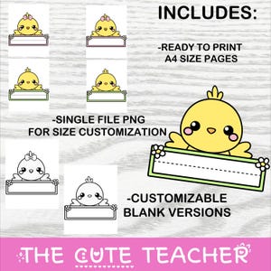 Easter Chicks Name Tags - Cute Spring Themed Bulletin Board & Holiday ...
