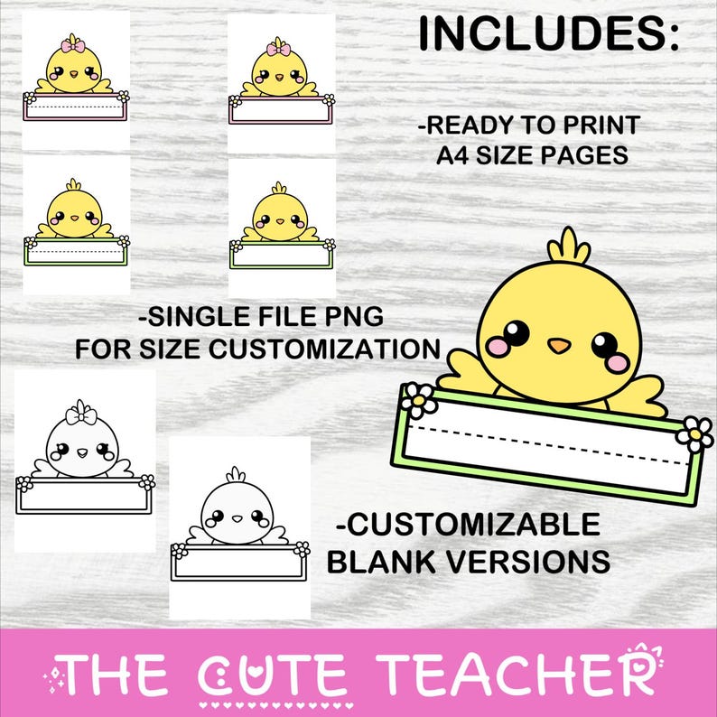 Easter Chicks Name Tags - Cute Spring Themed Bulletin Board & Holiday ...