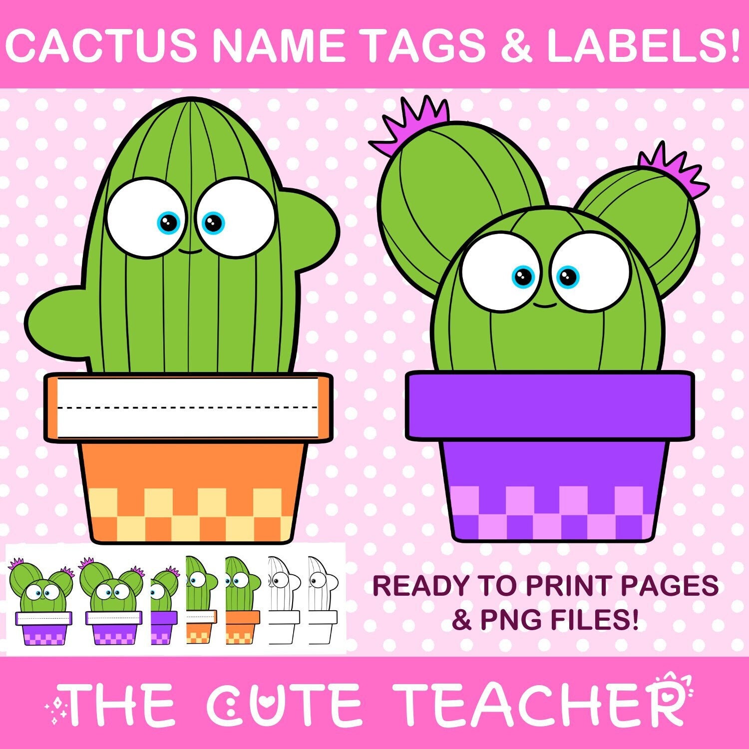 Cactus Theme Name Tags - Succulents Door Display & Summer Bulletin ...