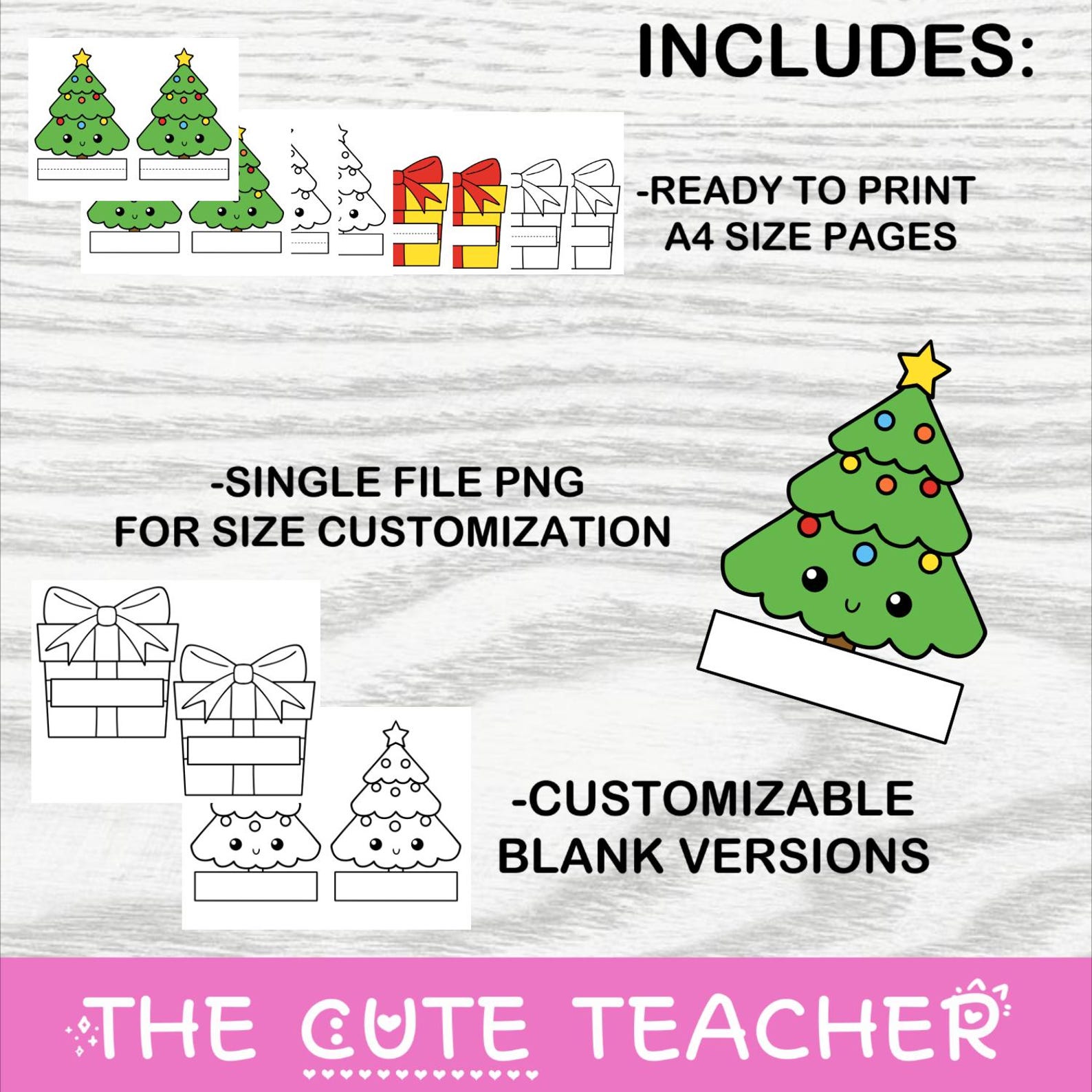 Christmas Tree Name Tags - Winter Holiday Bulletin Board Ideas - Etsy