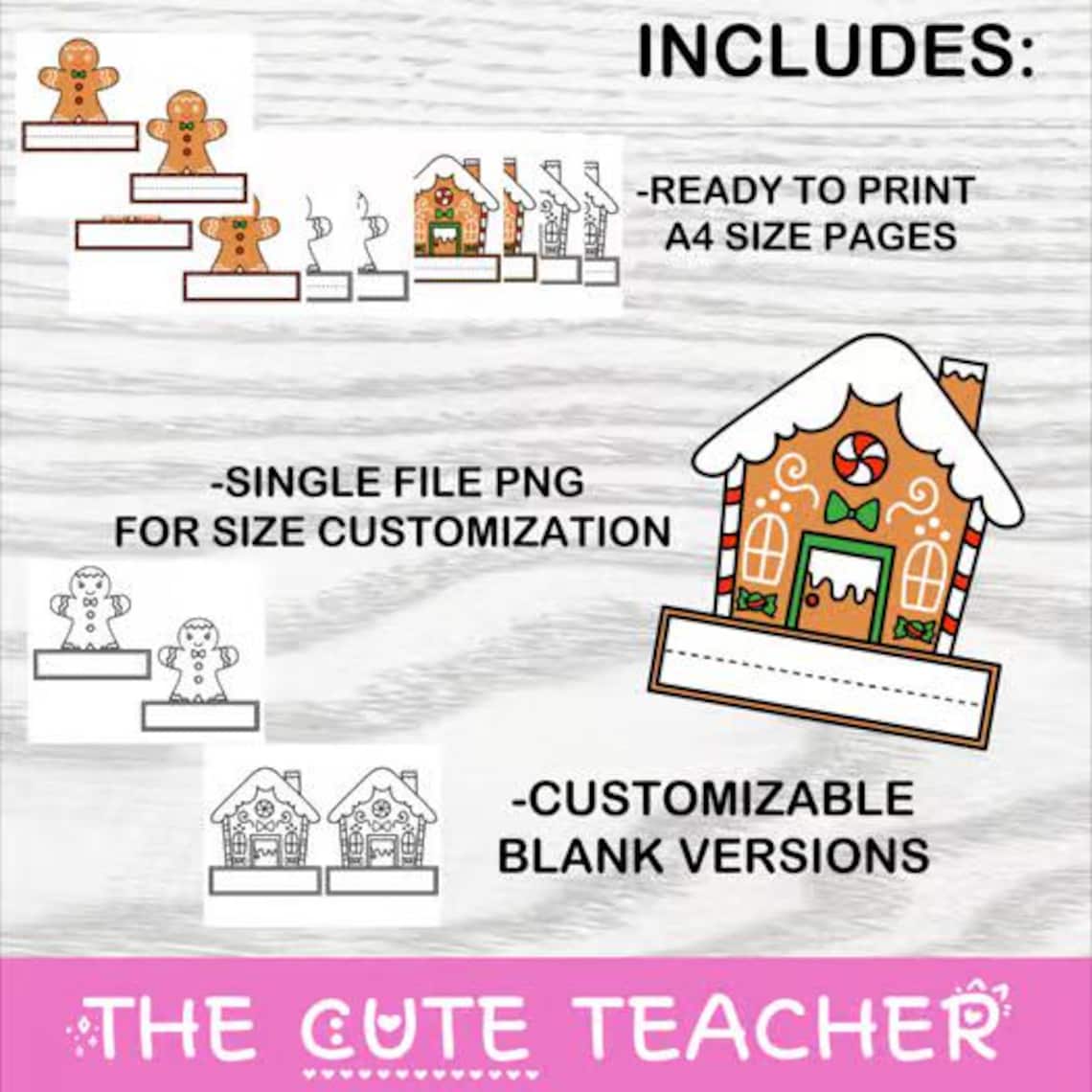 Gingerbread House Name Tags - Gingerbread Man - Christmas Bulletin ...