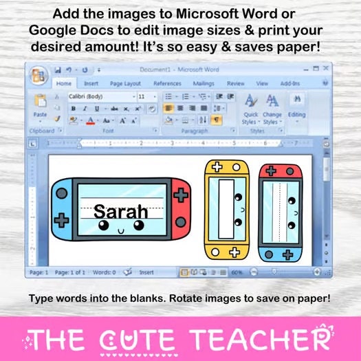 Video Game Name Tags - Gamer Door Display or Classroom Bulletin Board ...