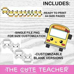 School Bus Name Tags - Bus-tin Into Kindergarten - Back to School ...