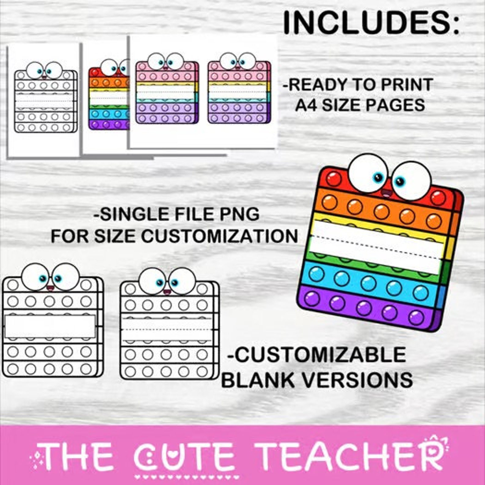 Fun Pop It Name Tags - Classroom Labels & Bulletin Board Ideas - Etsy