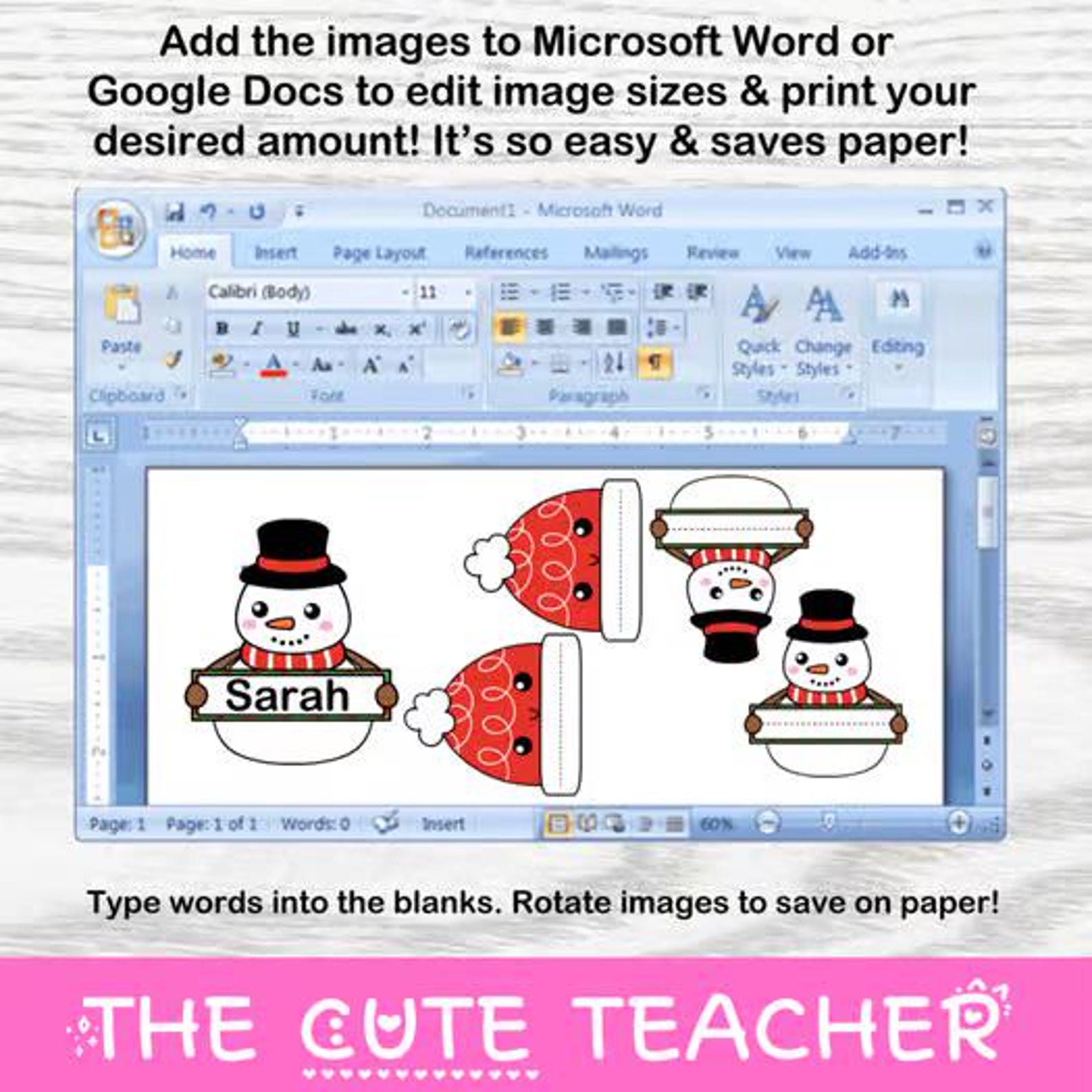 Snowman Name Tags - Christmas Hat - Winter Theme Cubby & Bulletin Board ...