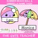 Summer Name Tags – Beach Ball & Umbrella Bulletin Board Decor and ...