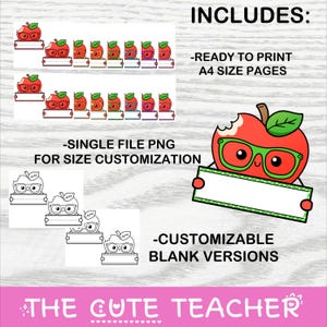 Smart Apple Back to School Name Tags - Teacher Bulletin Board ...