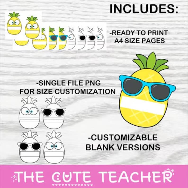 Summer Pineapple Theme Name Tags - Classroom Door Display & Bulletin ...