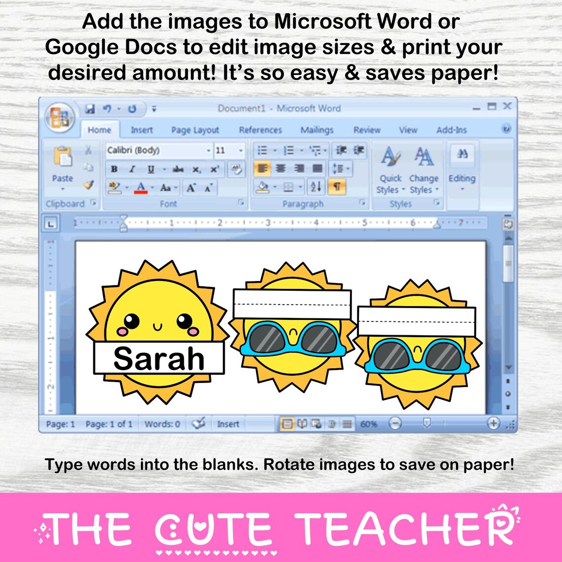 Summer Sunshine Name Tags – Cool Sunglasses Printable Cubby & Door ...