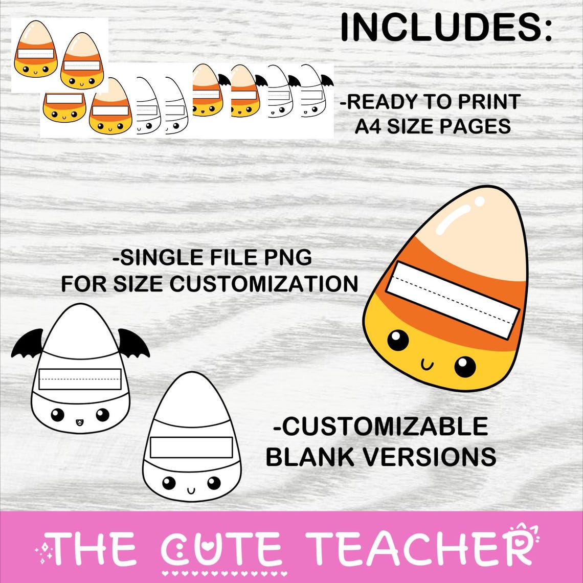 Candy Corn Name Tags - Editable Halloween Cubby Labels, Door Display ...