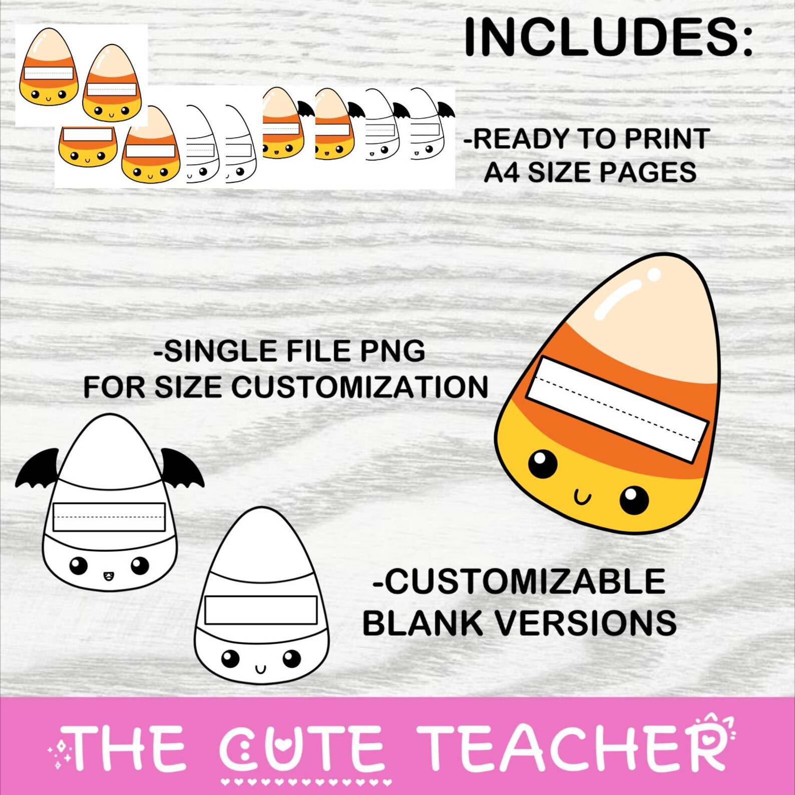 Candy Corn Name Tags - Editable Halloween Cubby Labels, Door Display ...