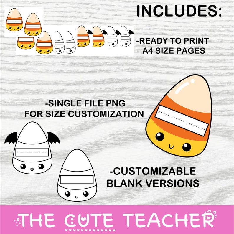 Candy Corn Name Tags - Editable Halloween Cubby Labels, Door Display ...