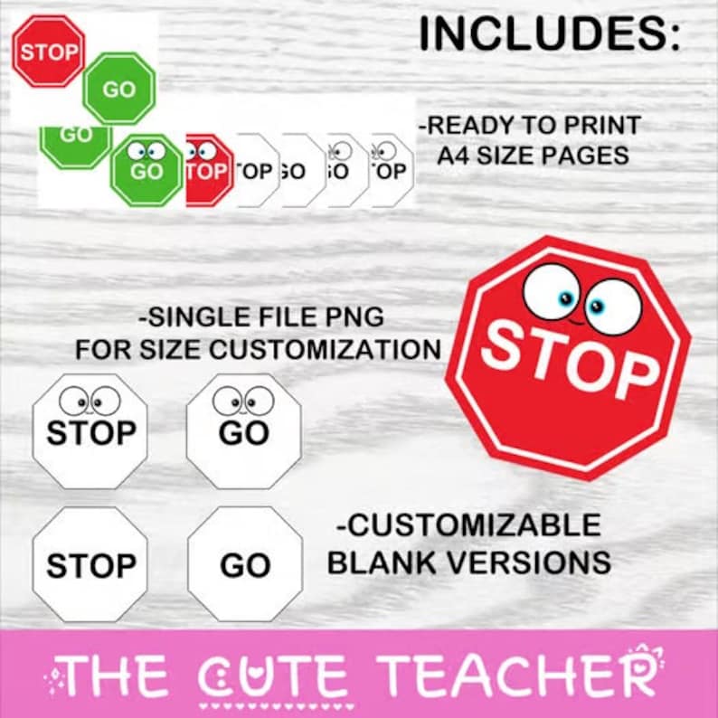 Stop & Go Bathroom Signs - Cute Classroom Management Visual Poster ...