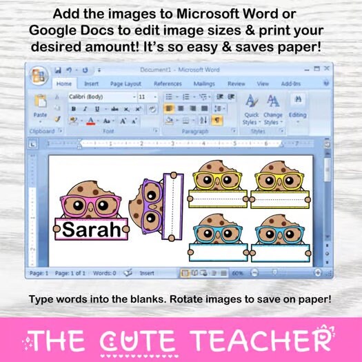 Smart Cookie Classroom Name Tags - Printable Cubby Labels and Bulletin ...