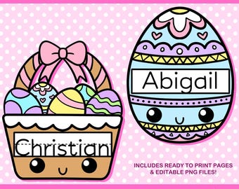 Easter Chicks Name Tags - Cute Spring Themed Bulletin Board & Holiday ...
