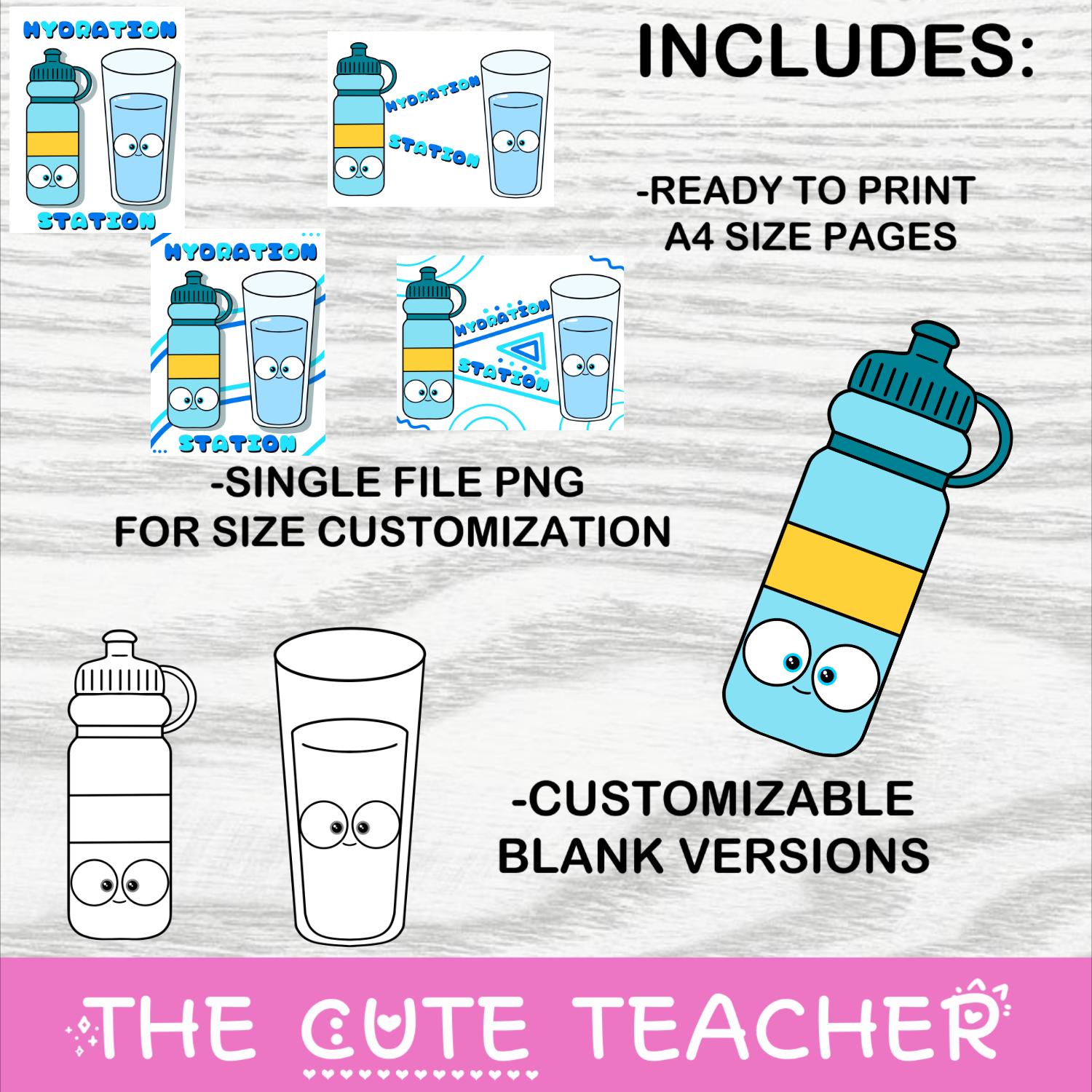 Hydration Station Water Signs - Classroom Management Visual Poster ...