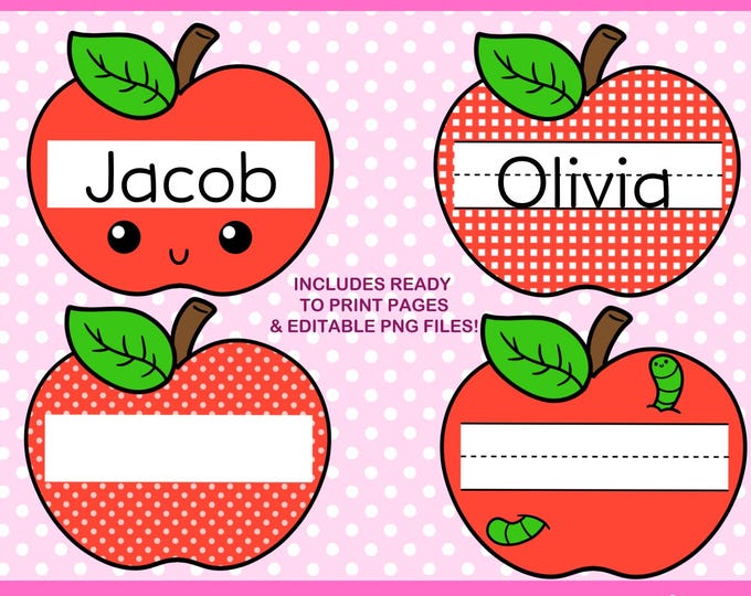 Kids Name Labels, Classroom Labels, EDITABLE School Labels, School Name ...
