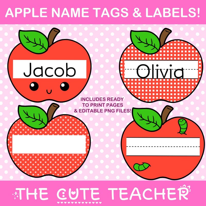 Fall Themed Cubby Tags - Etsy