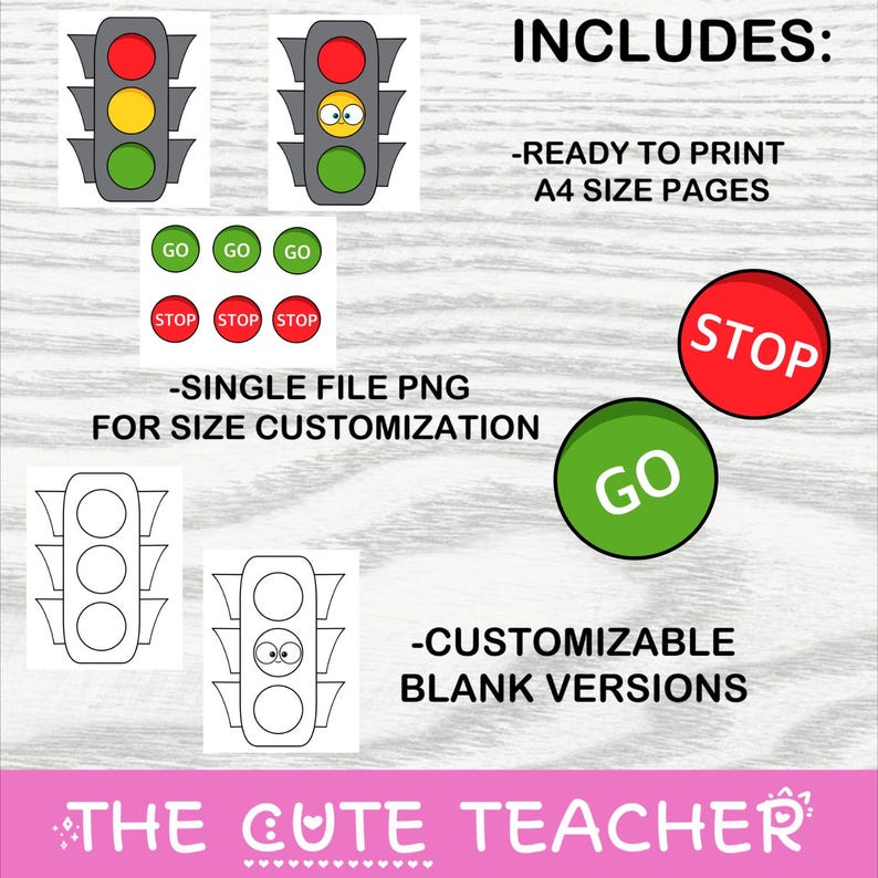 Stop Light Restroom Signs - Stop & Go School Hallway Visual Posters ...