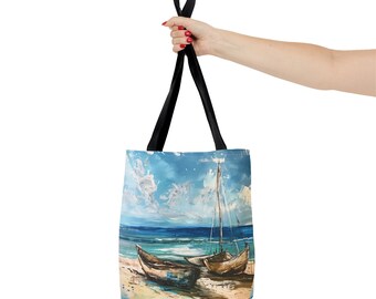 Tote Bag AOP Beautiful Rustic Coastal Design Piece No 145 in 3 Sizes ...