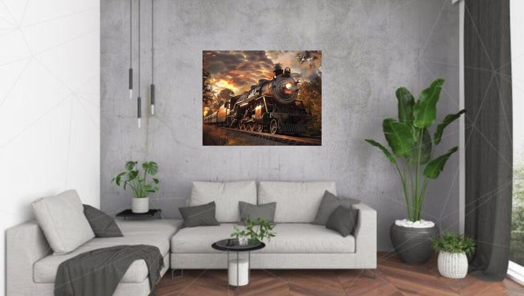Grand Canon Locomotive No 4960 Wall Art, Vintage Train Decor, Railroad ...