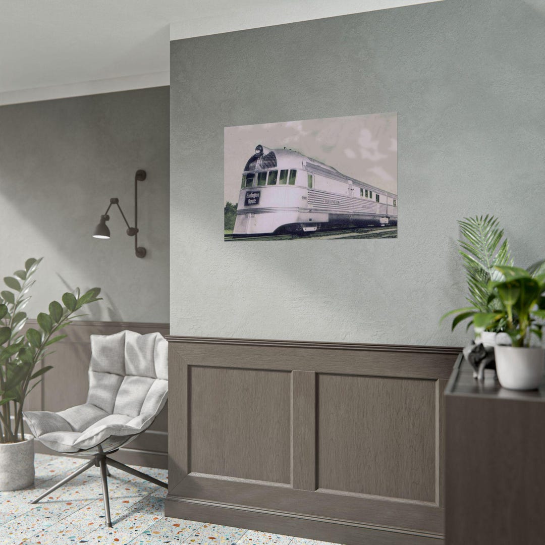 Vintage Pioneer Zephyr First Passenger Diesel Rolled Poster, Train ...