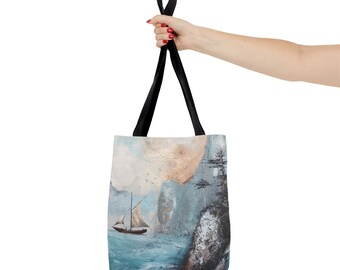 Tote Bag AOP Beautiful Rustic Coastal Design Piece No 145 in 3 Sizes ...