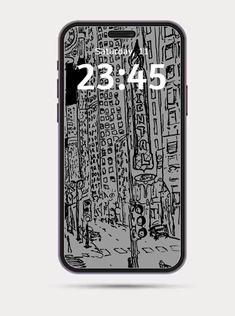4 Aesthetic Hand-drawn Wallpapers for Phone - Etsy