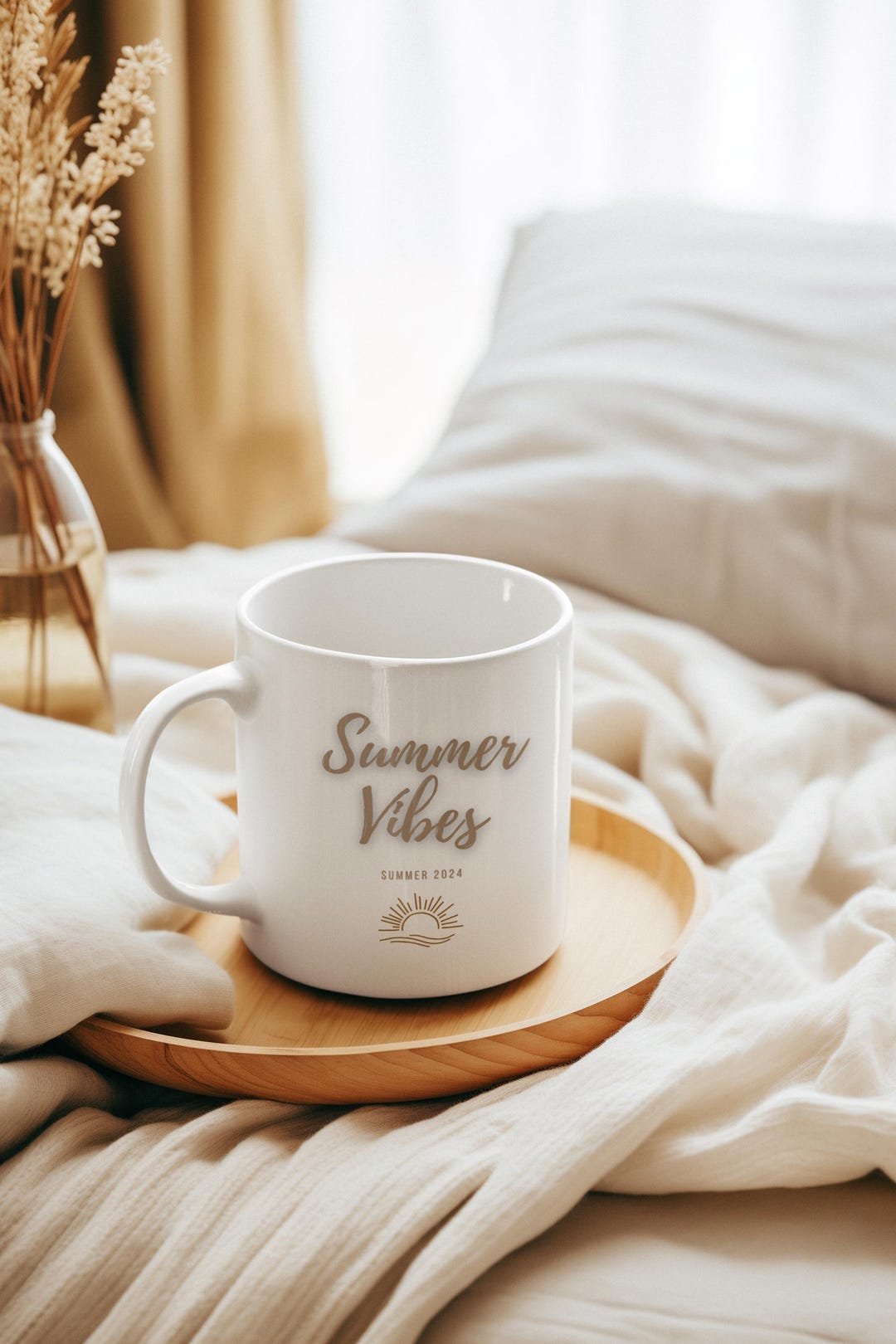 Summer Vibes Design, Summer Vibes Mug With Surfboards and Sun Summer ...