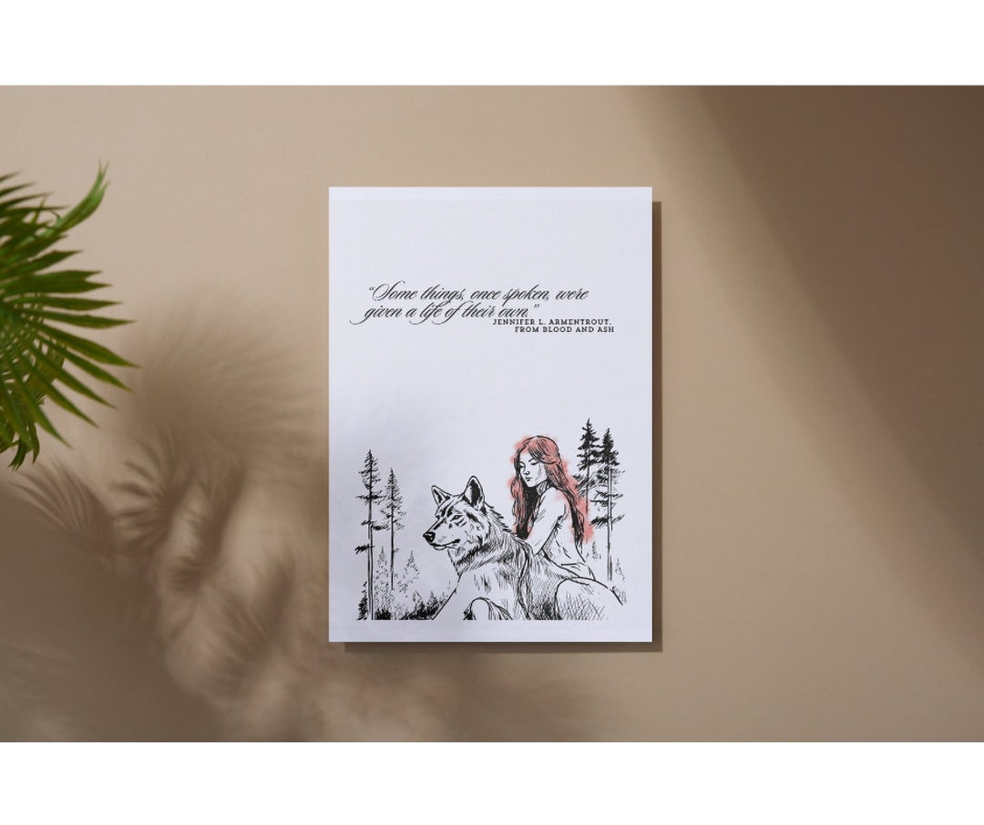 From Blood and Ash Quote, Digital Print, Library Art - Etsy