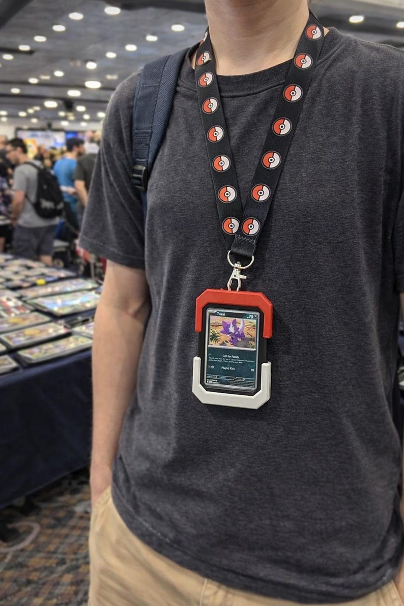 Pokemon Trading Card Display Case – Wearable Card Holder for Lanyards ...