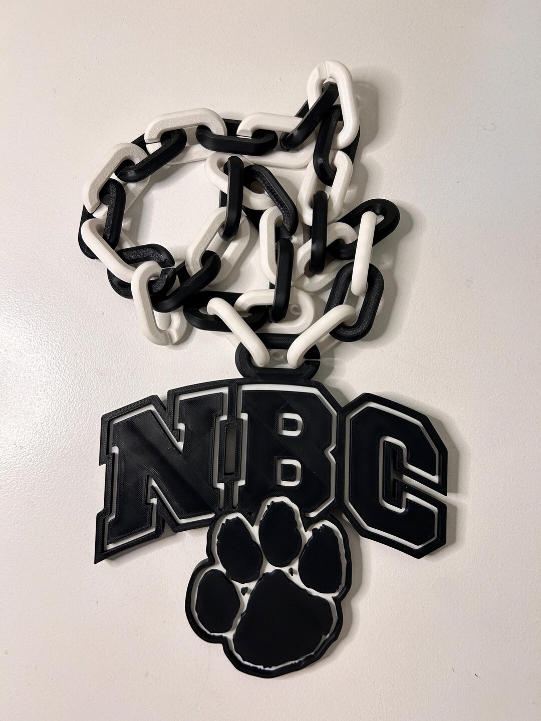 3D Printed Custom Logo Chain Necklace - Sports Turnover Homecoming ...