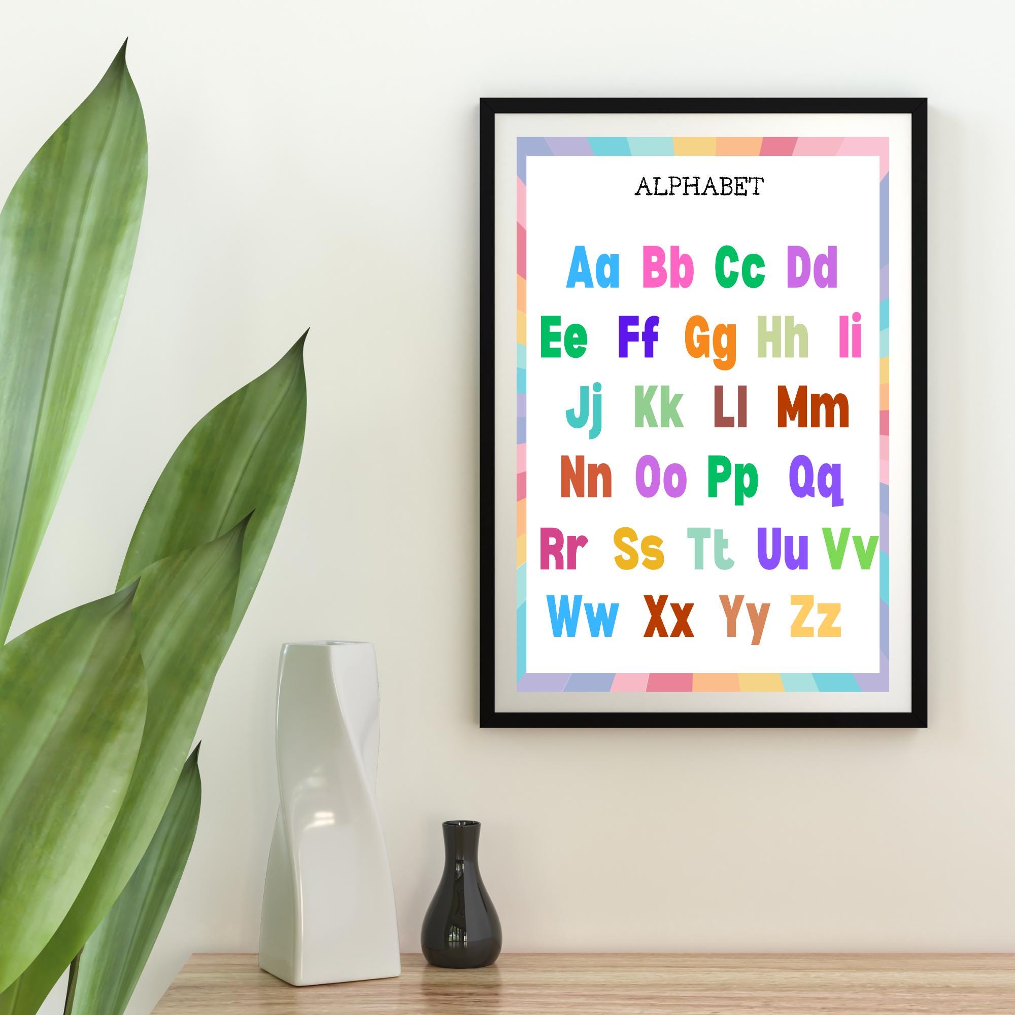 Alphabet Chart Learning Small and Big Letters Chart Classroom Wall ...
