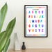 Alphabet Chart Learning Alphabet Chart Classroom Wall Chart Kids Wall ...