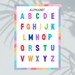 Alphabet Chart Learning Alphabet Chart Classroom Wall Chart Kids Wall ...