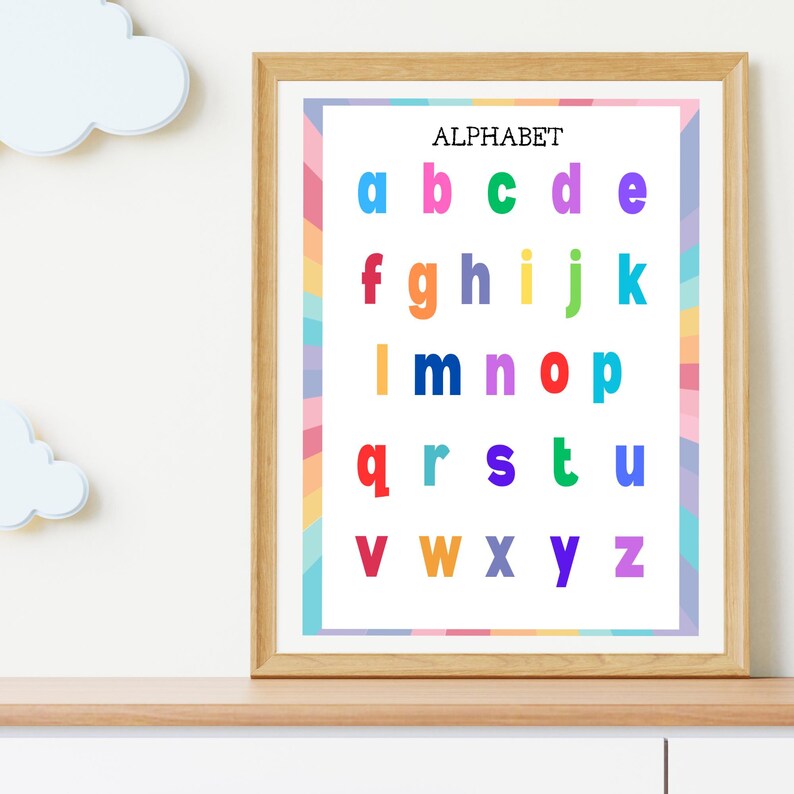 Dry Erase Letter Recognition Wall Chart Alphabet For Classroom Wall ...