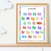 Alphabet Chart Learning Small and Big Letters Chart Classroom Wall ...