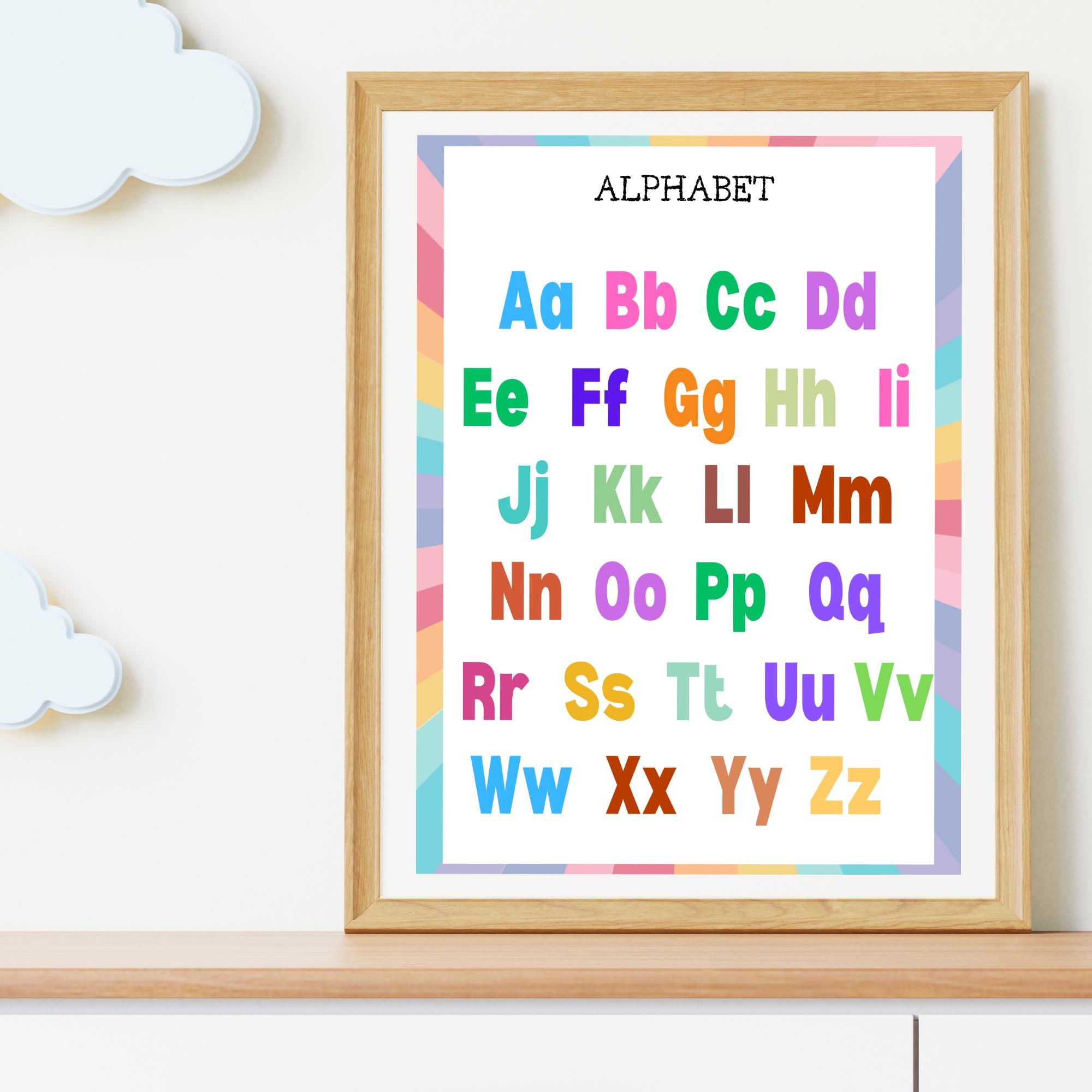 Alphabet Chart Learning Small and Big Letters Chart Classroom Wall ...