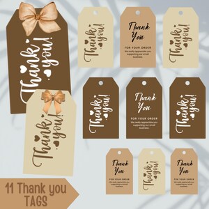 Thank You for Your Order TAG for Sellers Aesthetic Thank You Order Tag Thank You Gift Tag ...