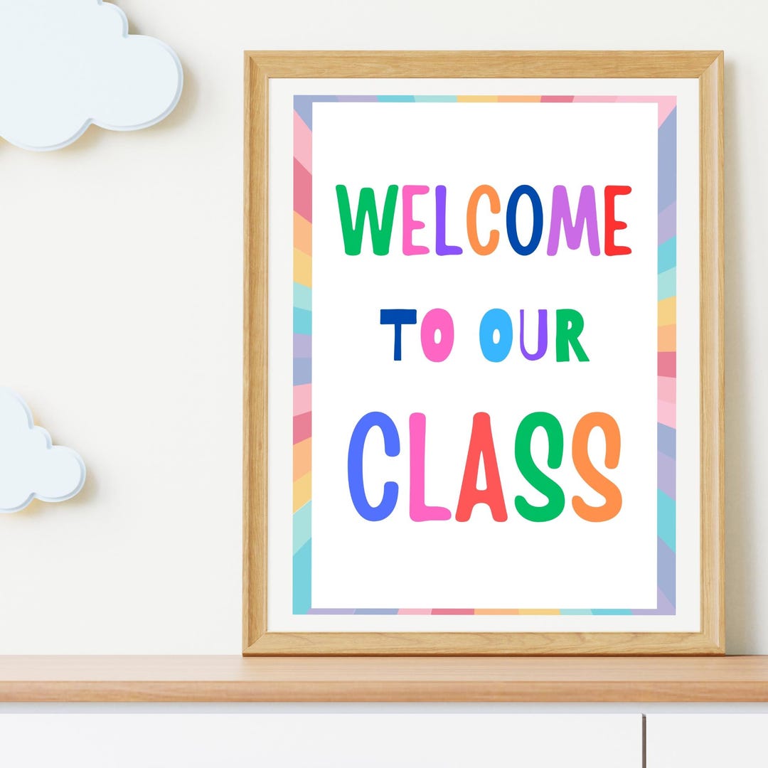 Welcome to Our Class Classroom Classroom Wall Decor Prints Nursery Wall ...