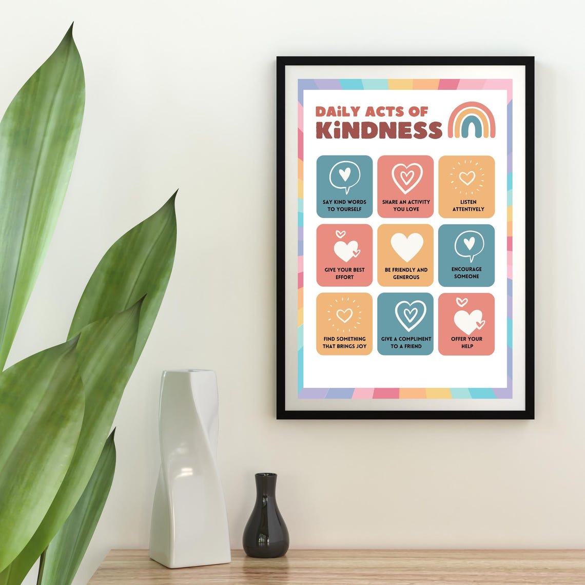 Kindness Chart Classroom Wall Chart Kindness Chart Wall Chart Classroom ...