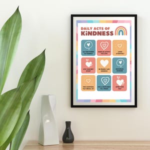 Kindness Chart Classroom Wall Chart Kindness Chart Wall Chart Classroom ...