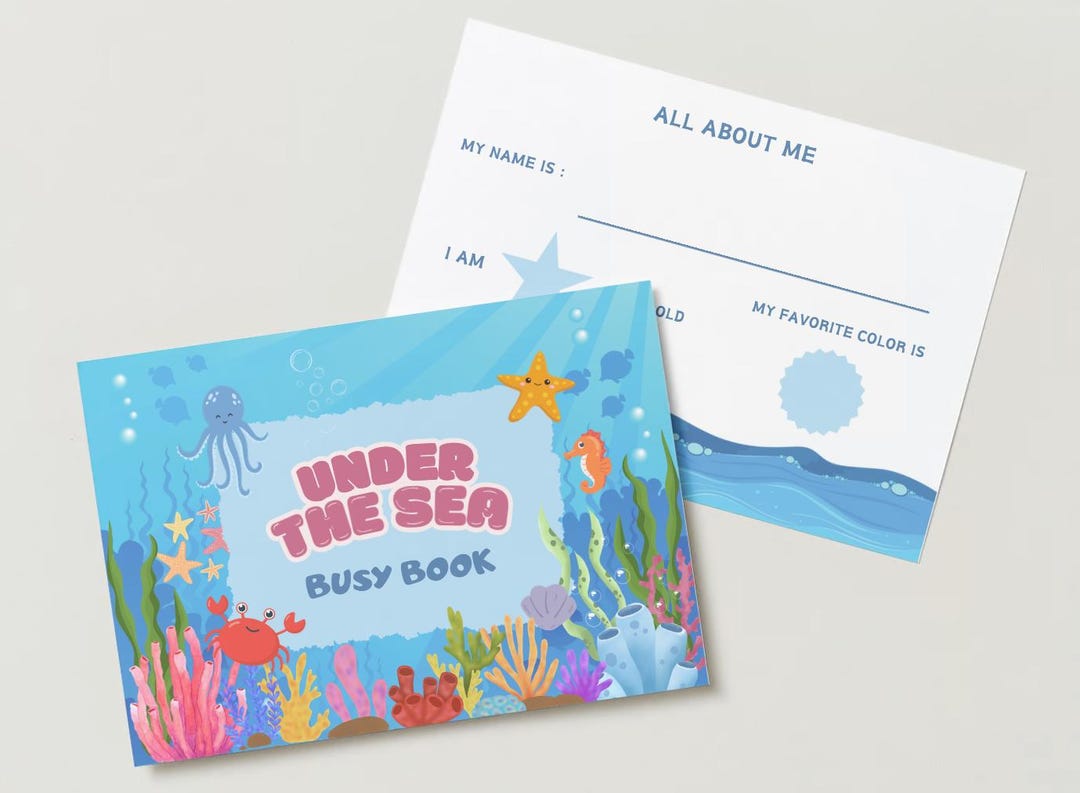 Printable Source Under the Sea Busy Book - Etsy