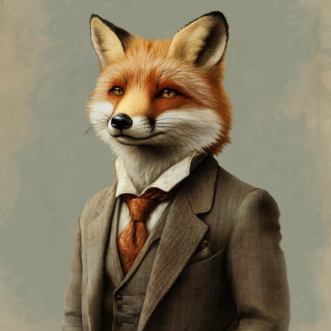 A Fox in a Suit - Etsy